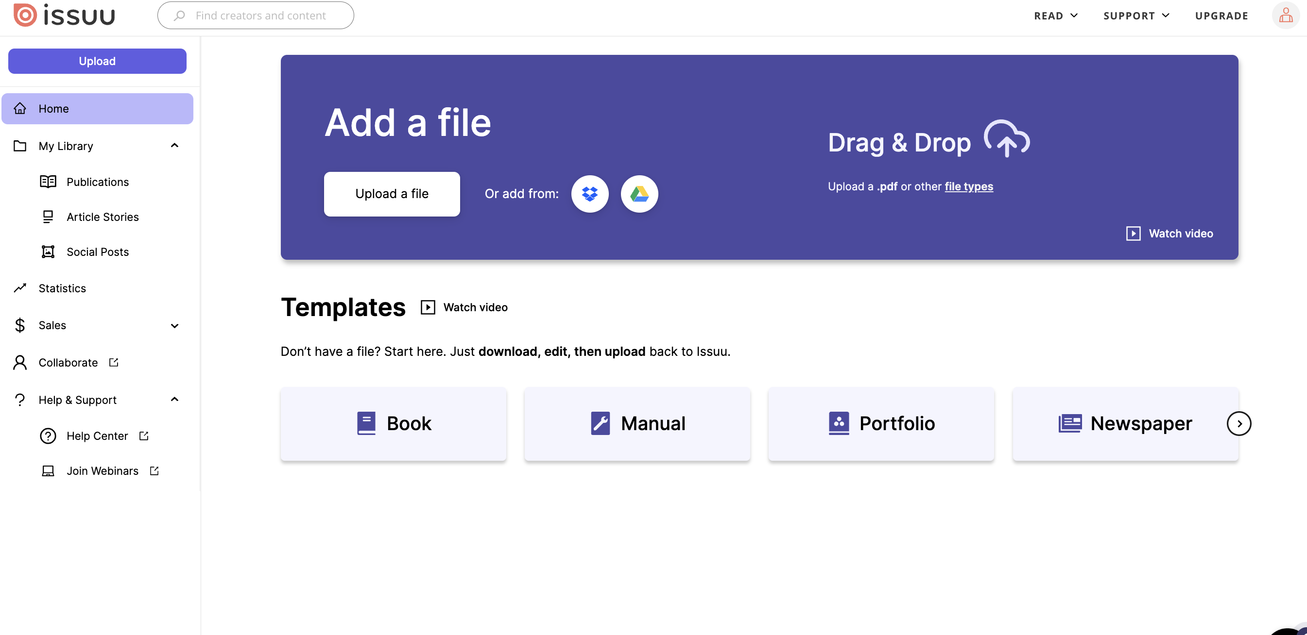 Upload & Publish Your Content – Issuu Help Center