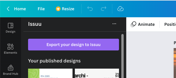 New Canva Integration – Issuu Help Center