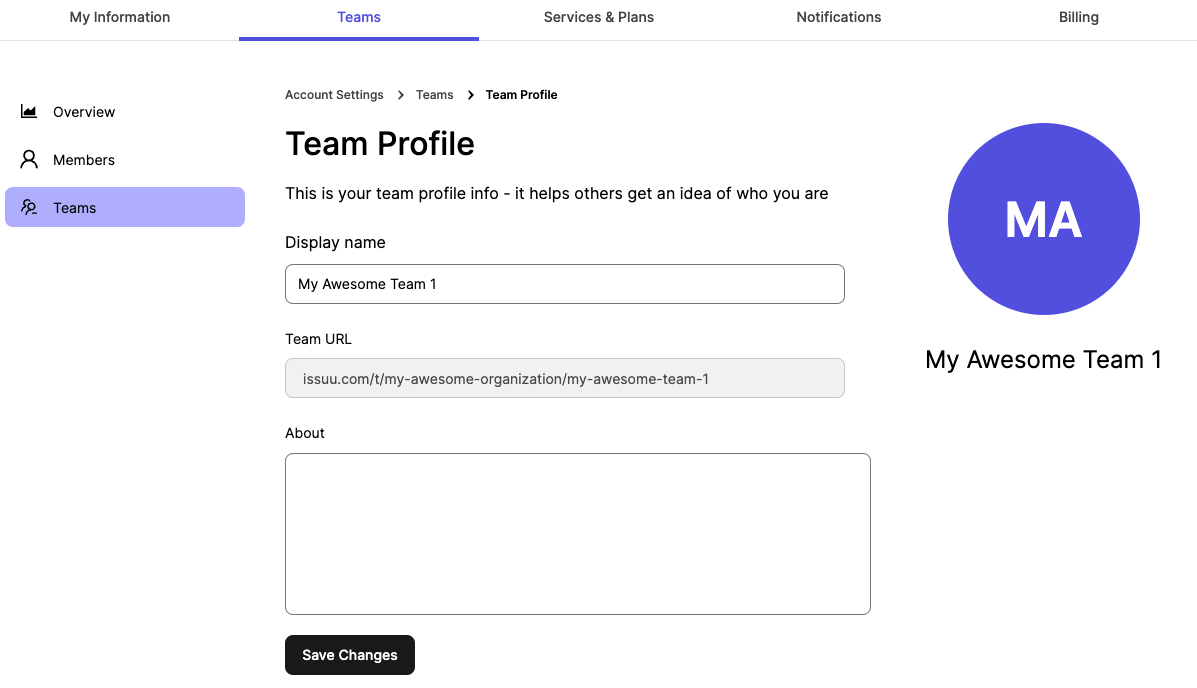 Creating and managing teams – Issuu Help Center