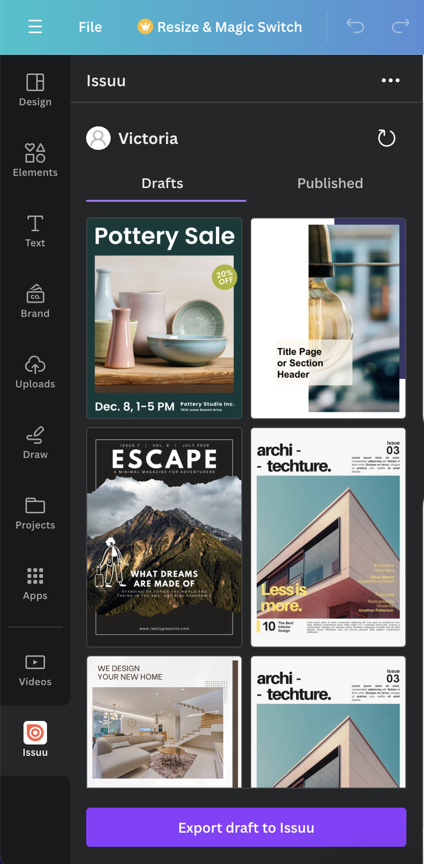 New Canva Integration – Issuu Help Center