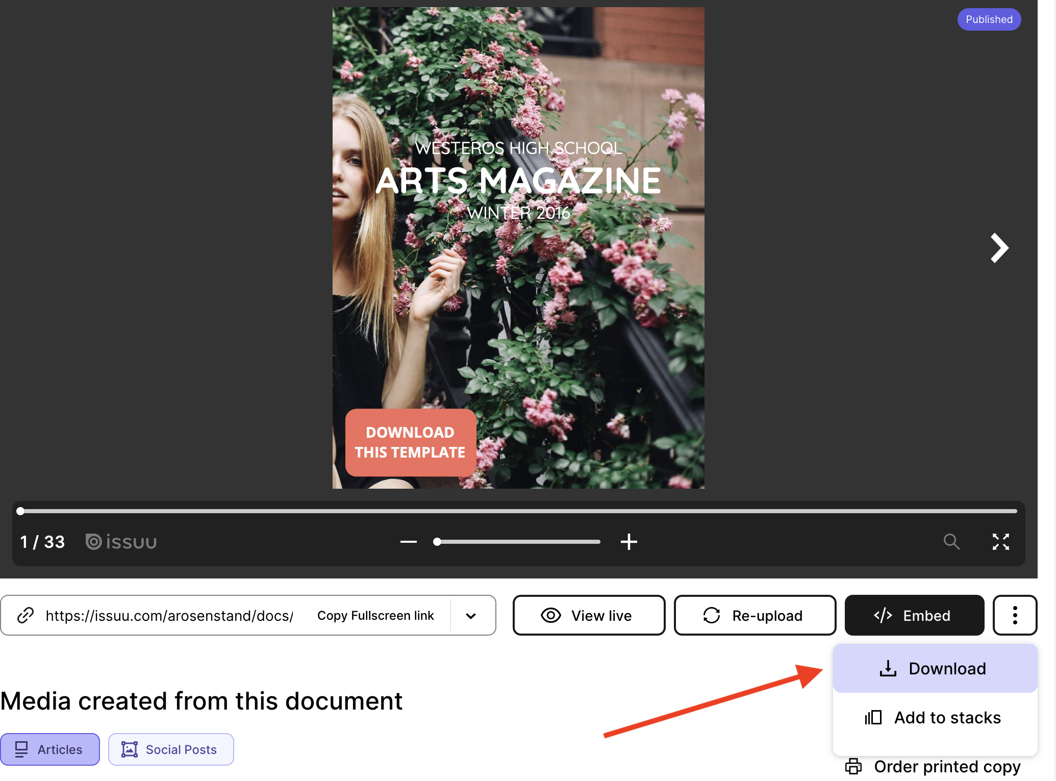 Download your Content as a Publisher – Issuu Help Center